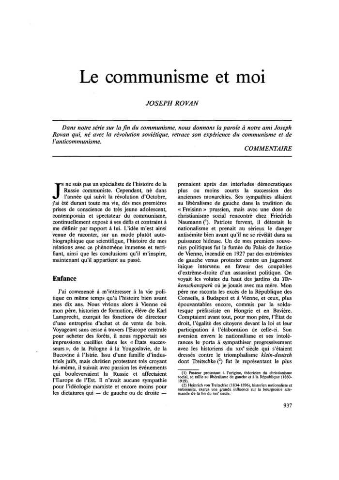Le communisme et moi - Commentaire