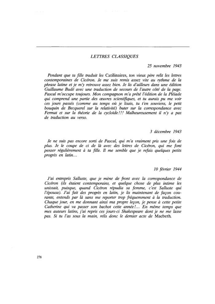 LETTRES CLASSIQUES - Commentaire