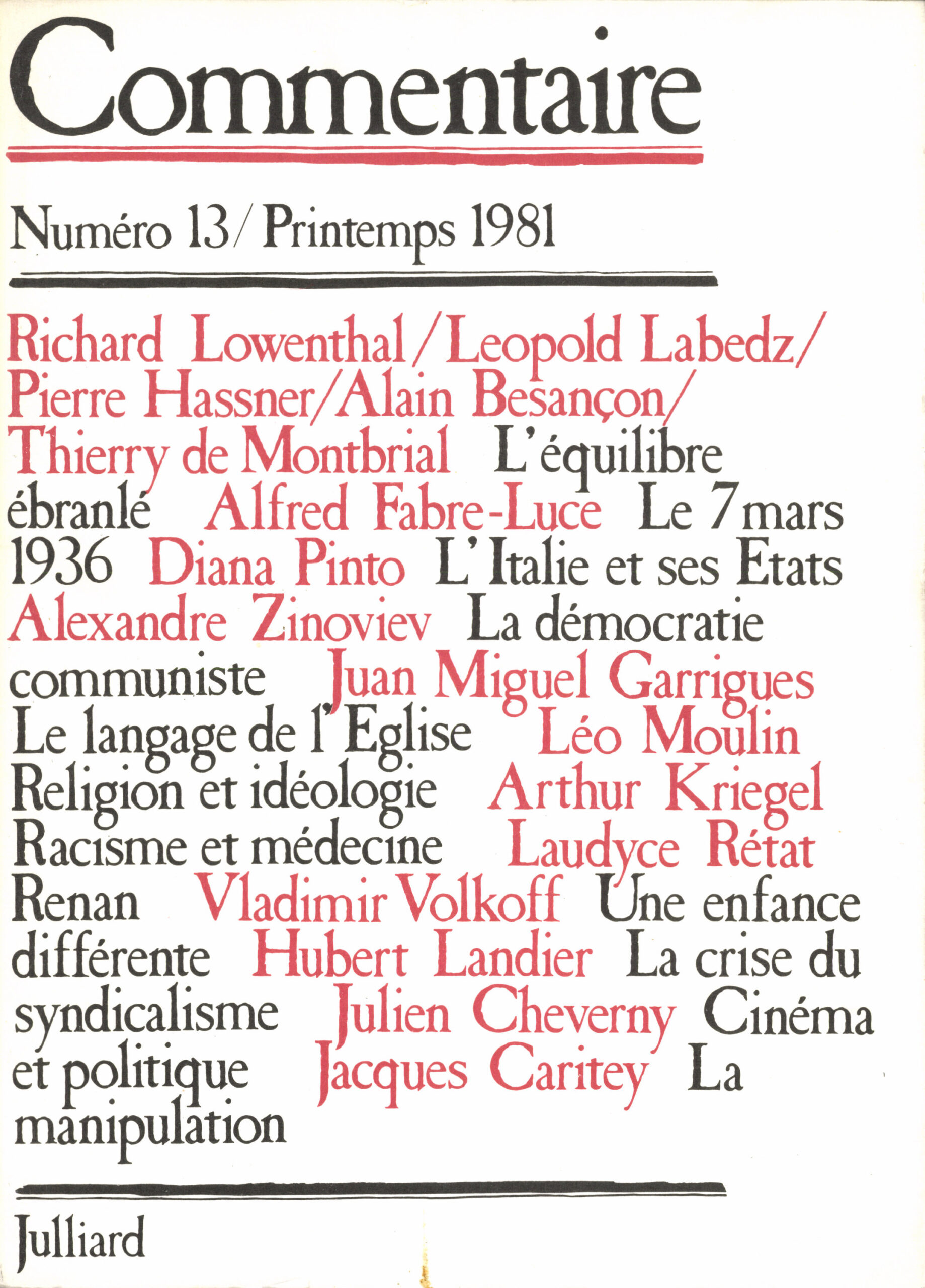 Numéro 13 - Commentaire